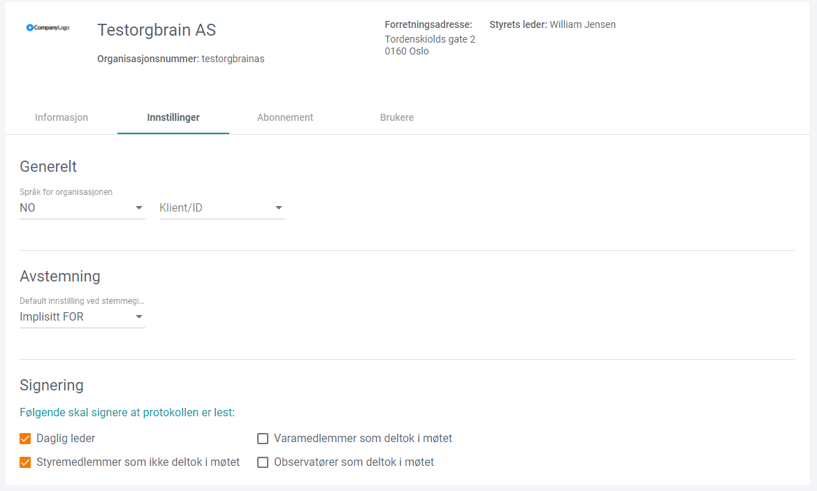Introduksjon – Orgbrain Support