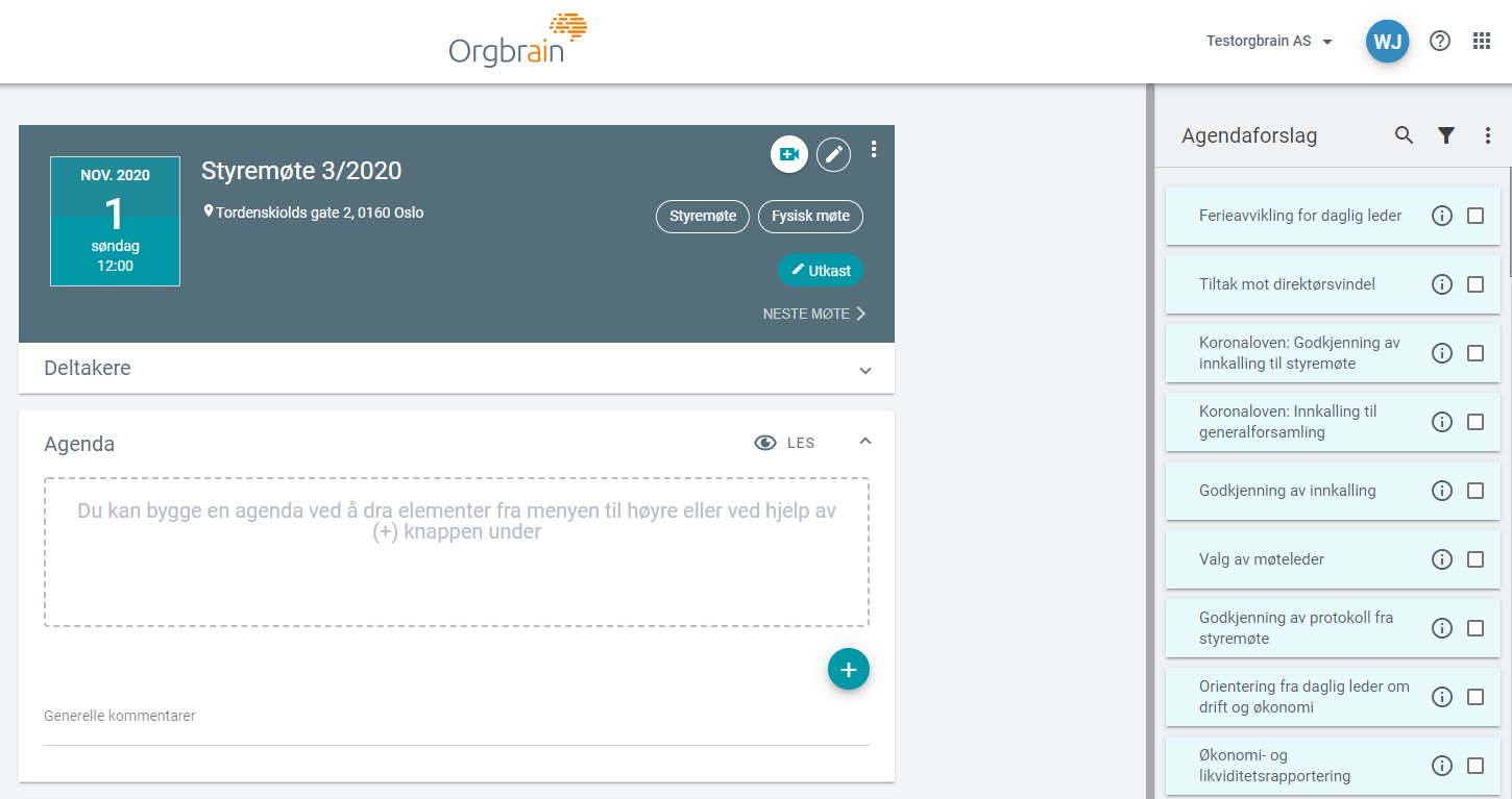 Møter – Orgbrain Support